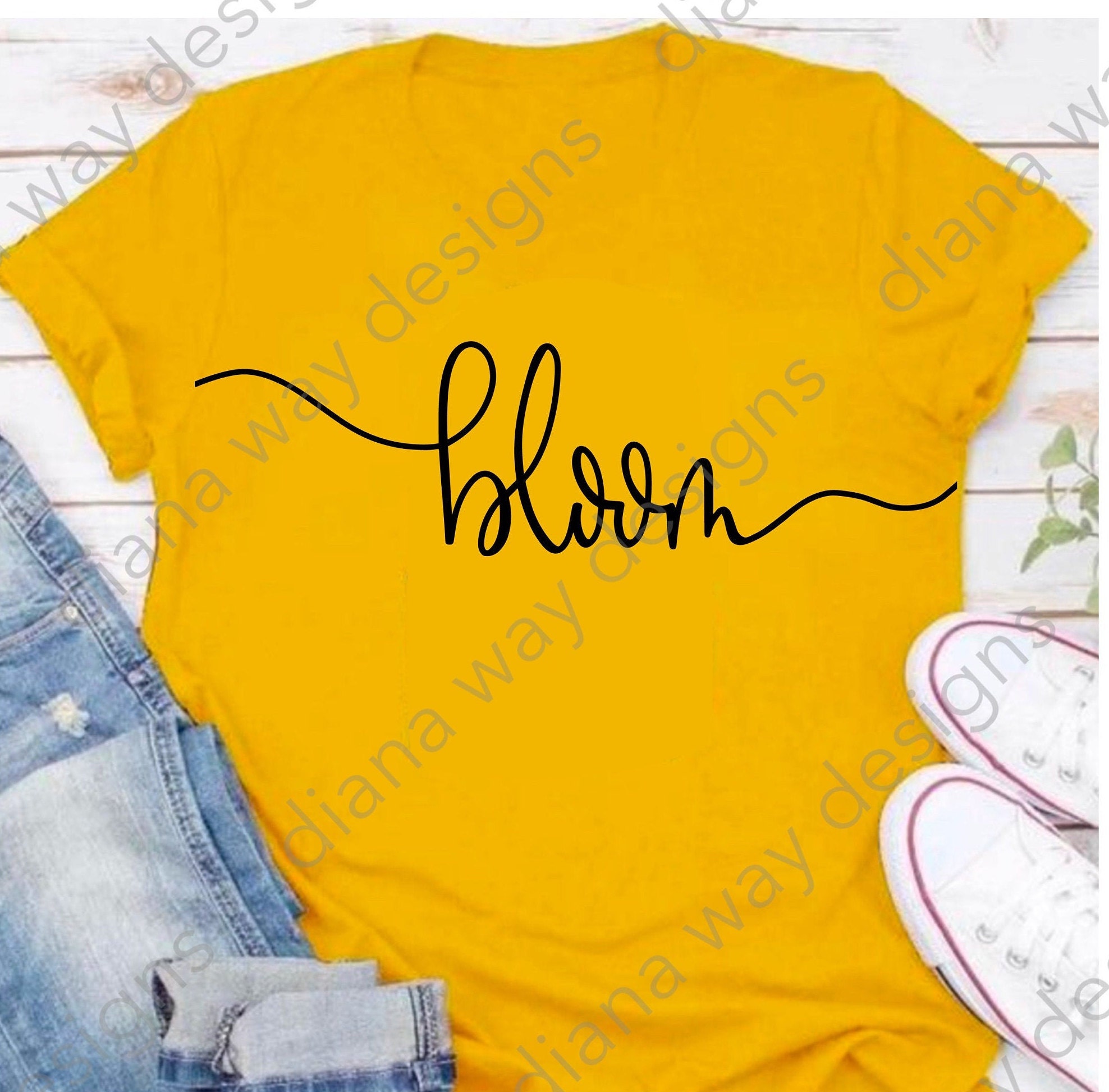 Bloom SVG/PNG/DXF Cut Files Tshirt Design Home Decor Gift | Etsy