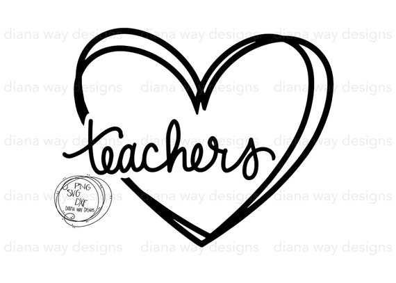 Love Teachers Heart of a Teacher Instant PNG/DXF/SVG Teacher | Etsy
