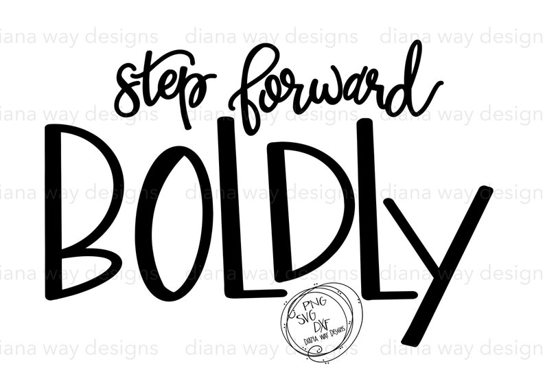 Step Forward Boldly Inspirational Quote Hand Lettered - Etsy