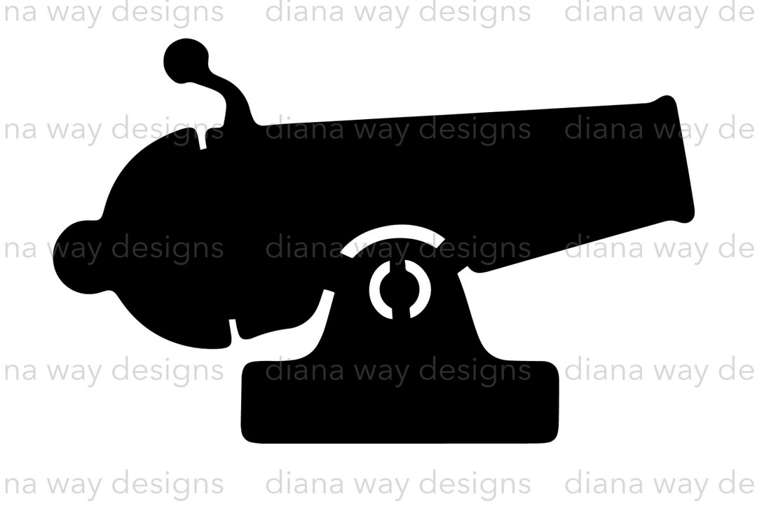 Cannon - Instant SVG/DXF/PNG, Cut File, Pirate Cannon, Old Cannon ...