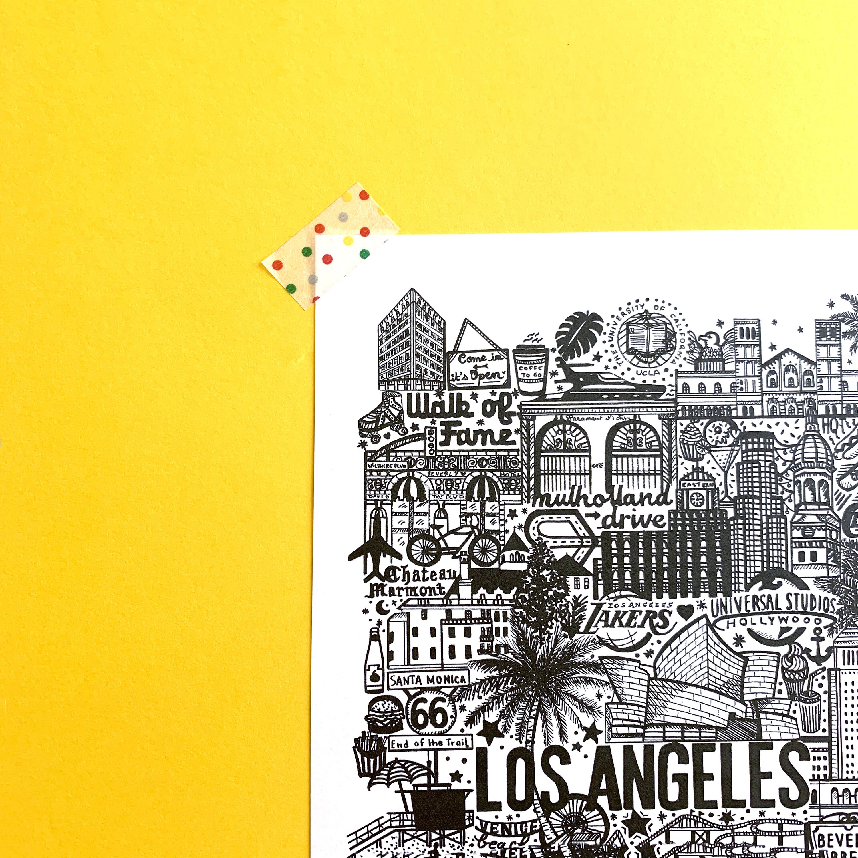 LOS ANGELES Card A5 | Etsy