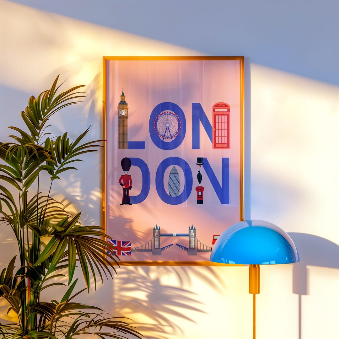 LONDON POSTER - Etsy