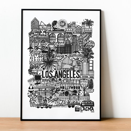 Los Angeles Color Palette Print - Etsy