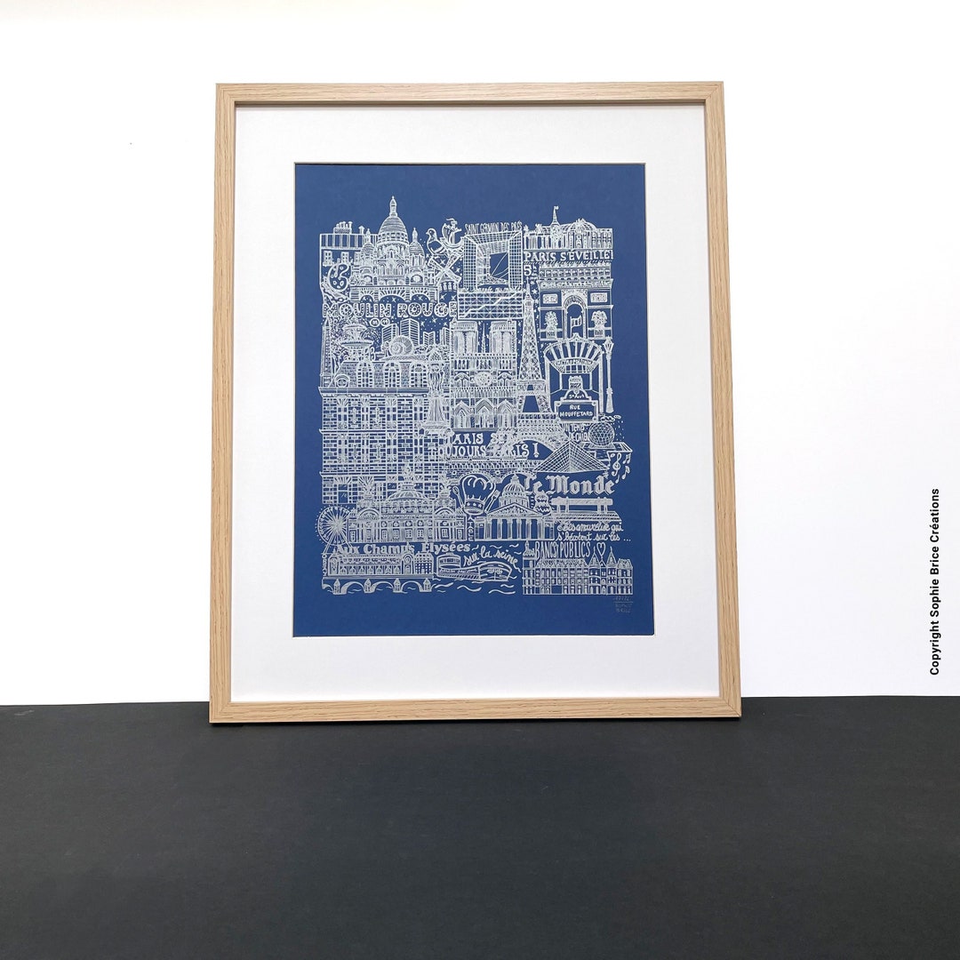 PARIS Silver Poster - Etsy