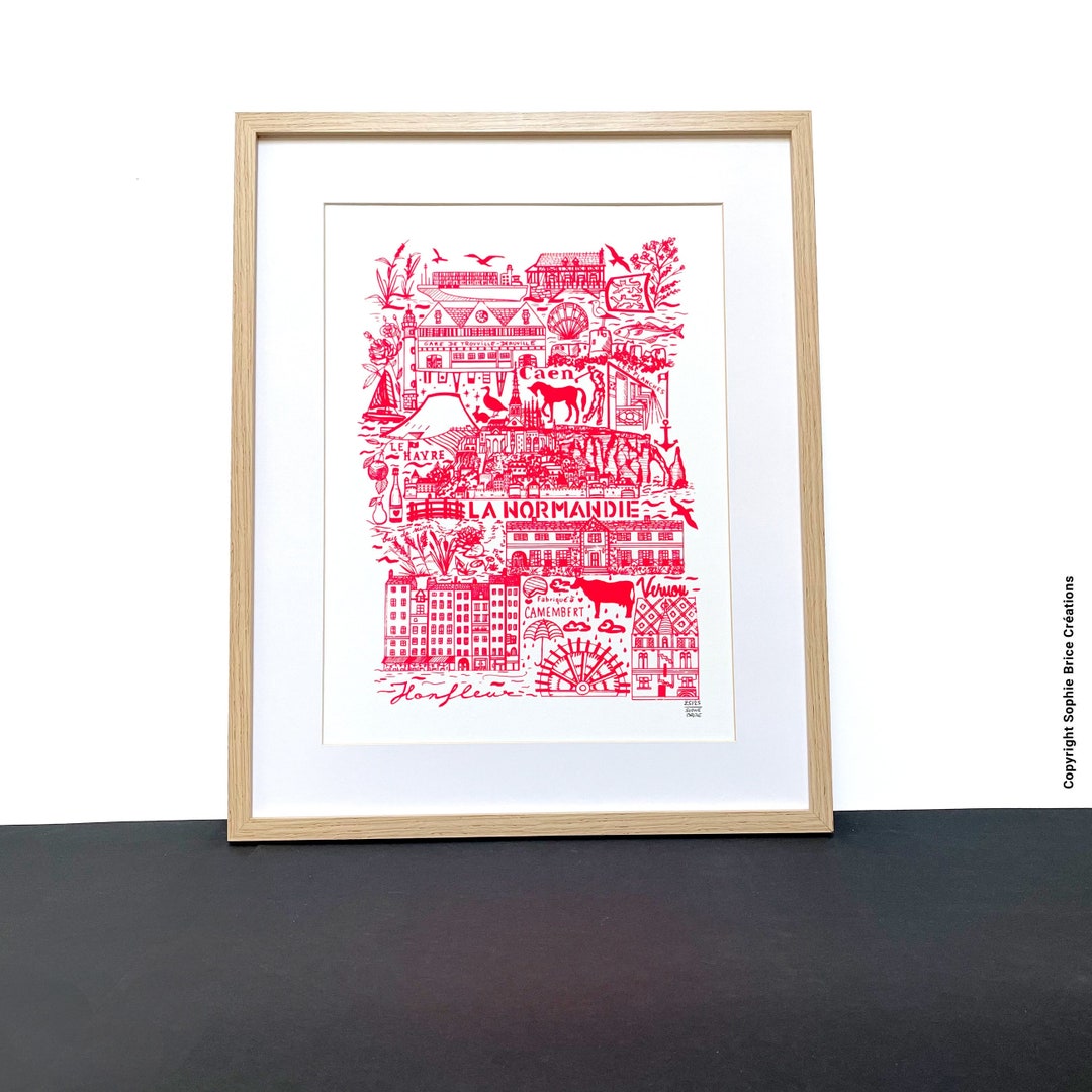 LA NORMANDIE Screen Printing Poster Limited Edition - Etsy