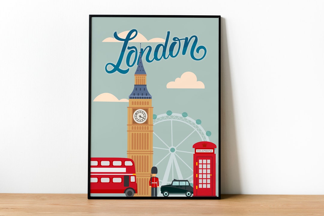 LONDON Color Poster City Illustration Limited Edition French Creation ...
