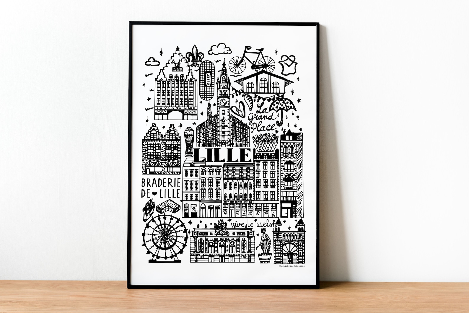 The City of Lille Illustration - Etsy