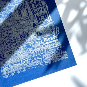 PARIS Silver Poster | Etsy