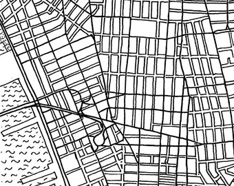 Street Grid Map - Etsy