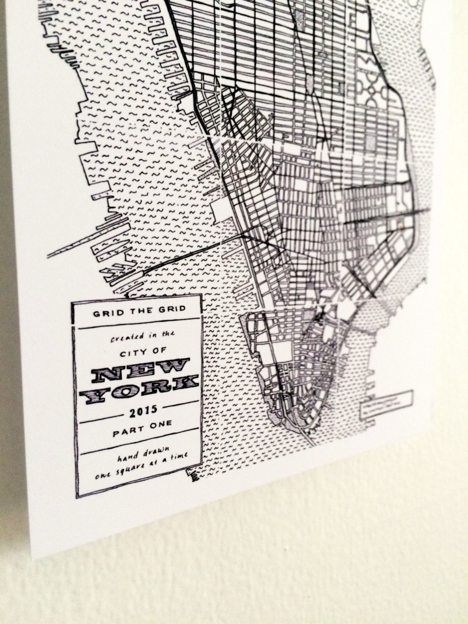 Black and White New York City Hand Drawn Map Manhattan NYC - Etsy