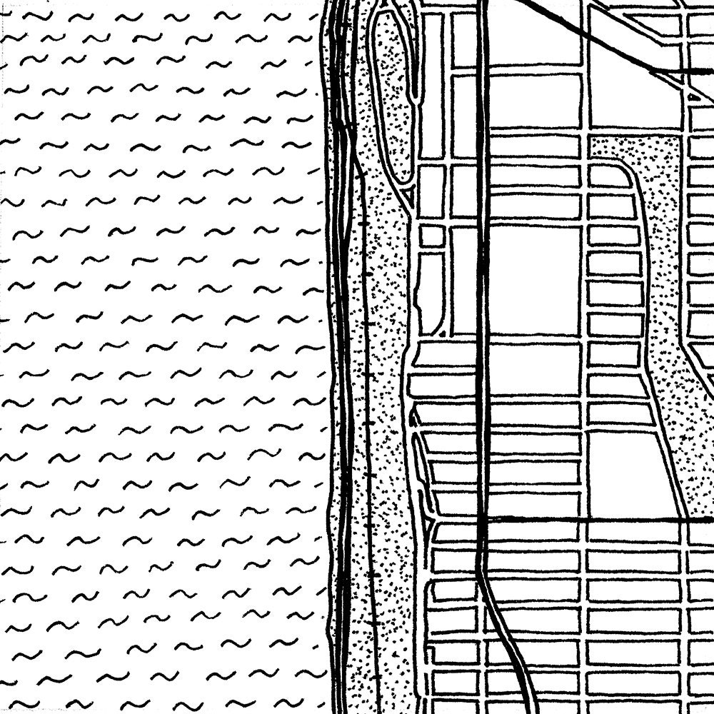 Drawing & Illustration NYC Street Grid Riverside Park Morningside ...