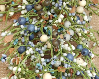 Pink, Green & White Garland, Pip Berry Garland, Easter Garland, Spring ...