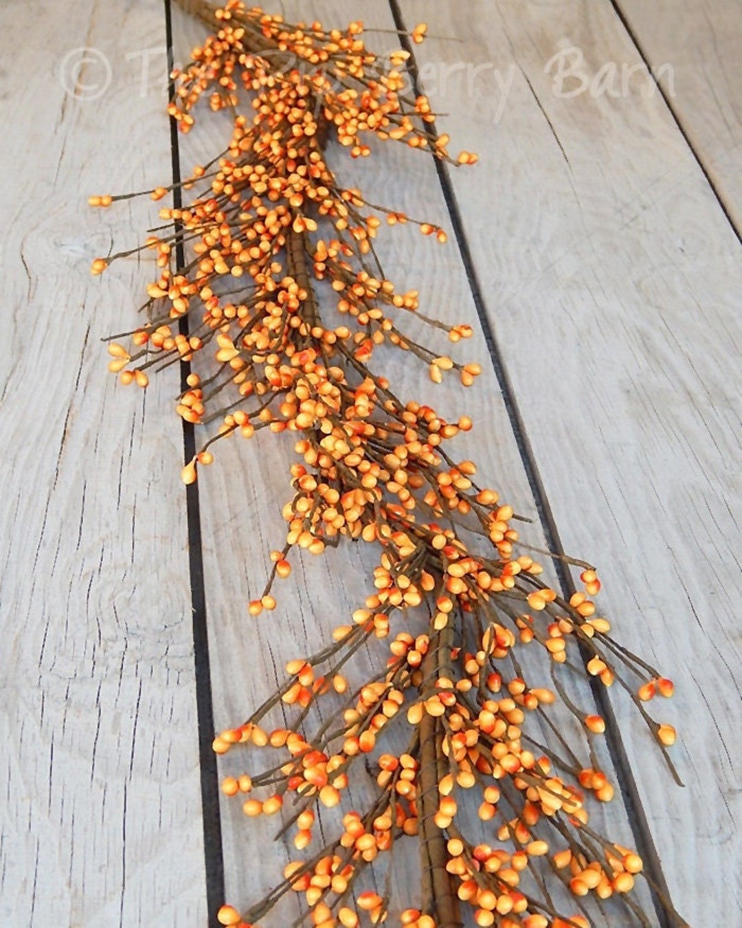Orange Pip Berry Garland: 57" Fall Thanksgiving Decor - Etsy