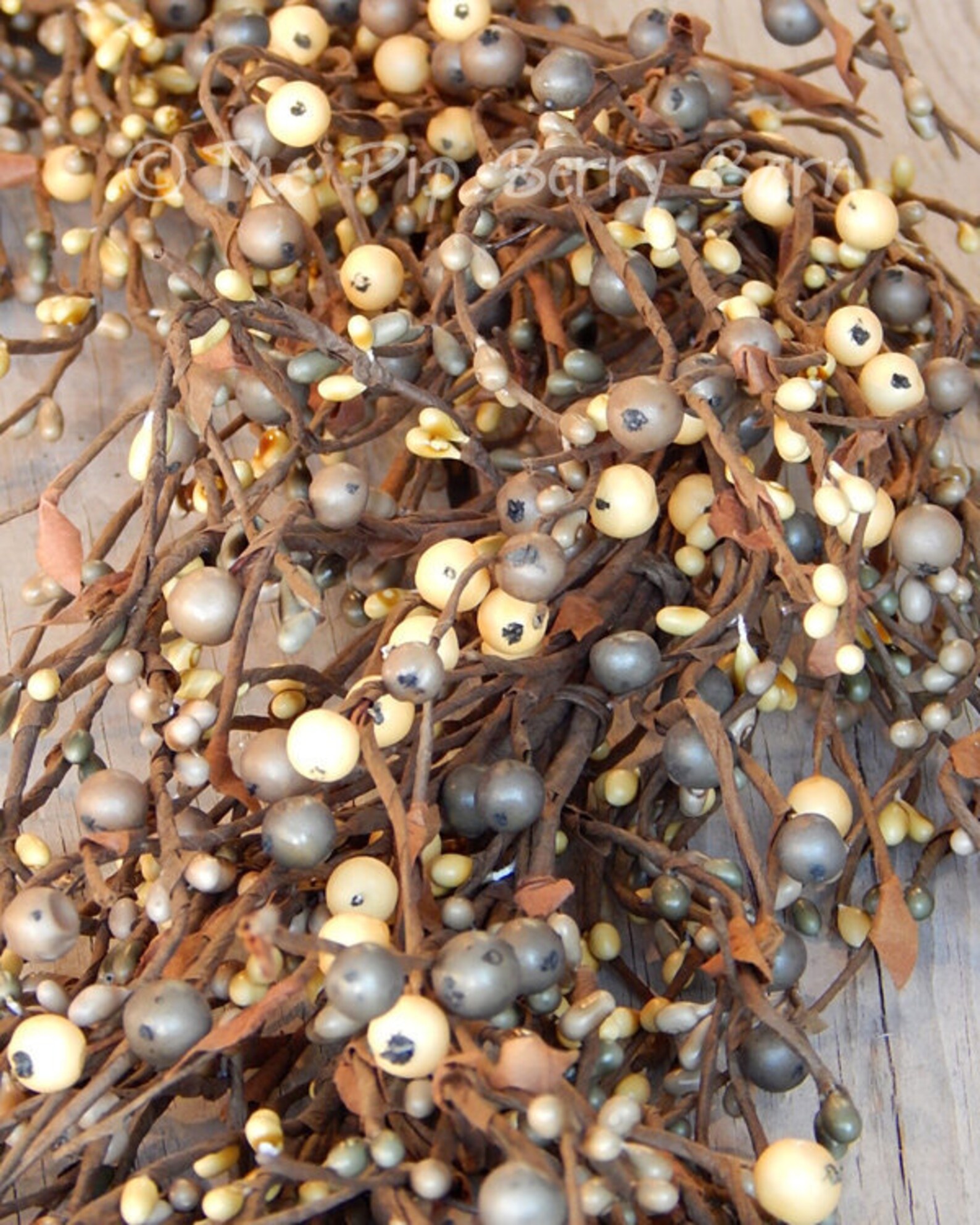 Grey & Primitive Cream Mixed Berry Garland Primitive Berry - Etsy