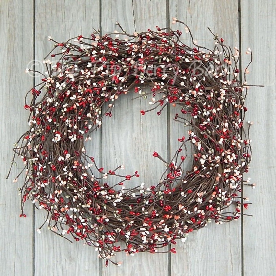 Spring Berry Wreath Crimson Cardinal Berry Wreath Pip Berry - Etsy