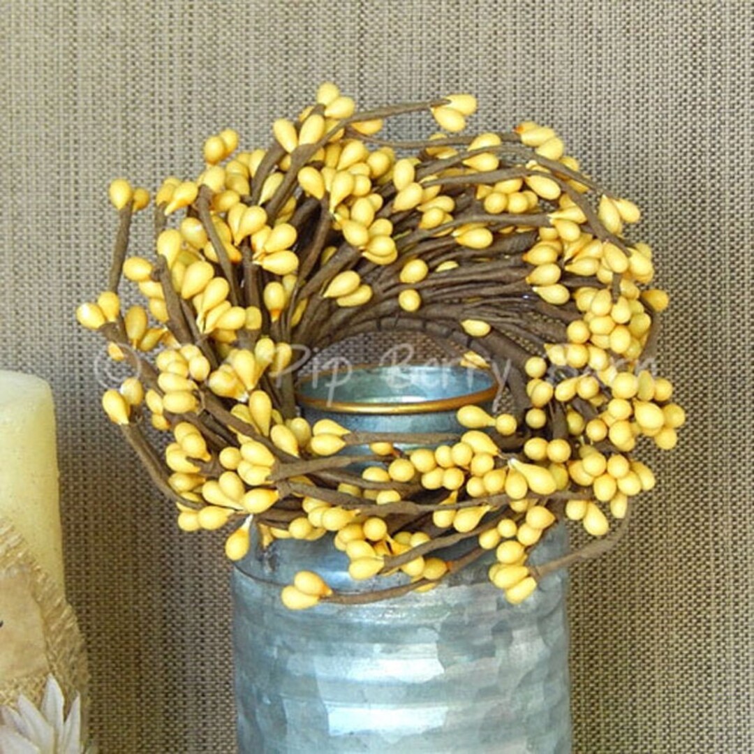 Spring Candle Ring, Pip Berry Ring, Candle Ring, Yellow Pip Berry ...