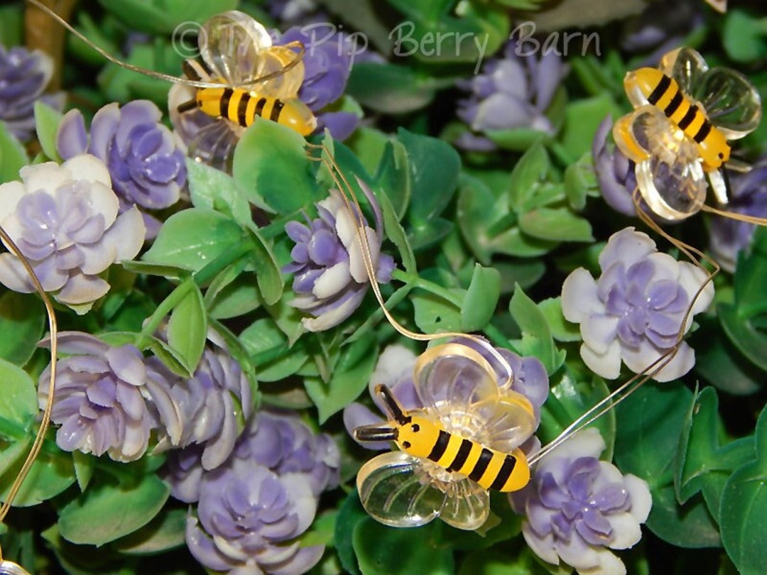 MINI Bumblebee LED String Lights: Copper Wire, Battery Operated - Etsy
