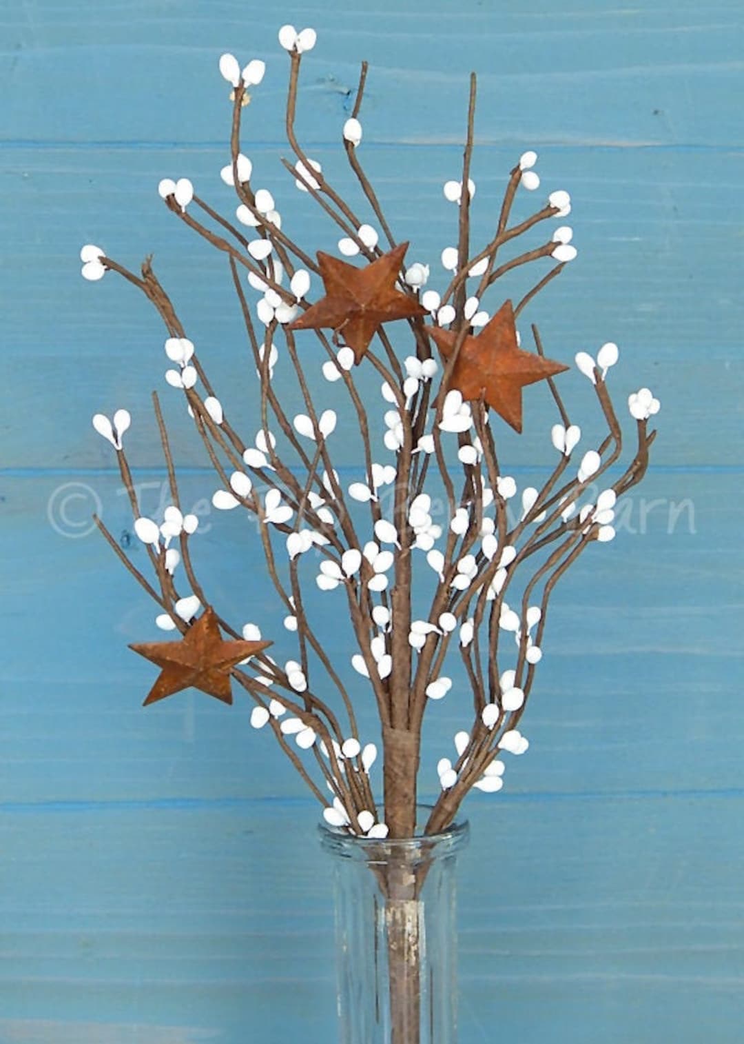 White Berry Pick, White Berry Stem, Berry Spray, Pip Berry Pick, Floral ...