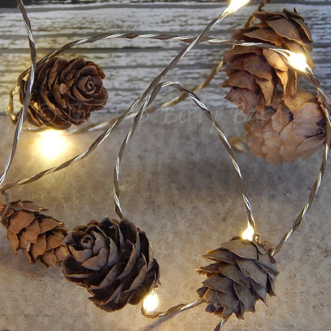 LED Lights, MINI Pine Cone Lights, Fall Lights, Autumn Lights, String ...