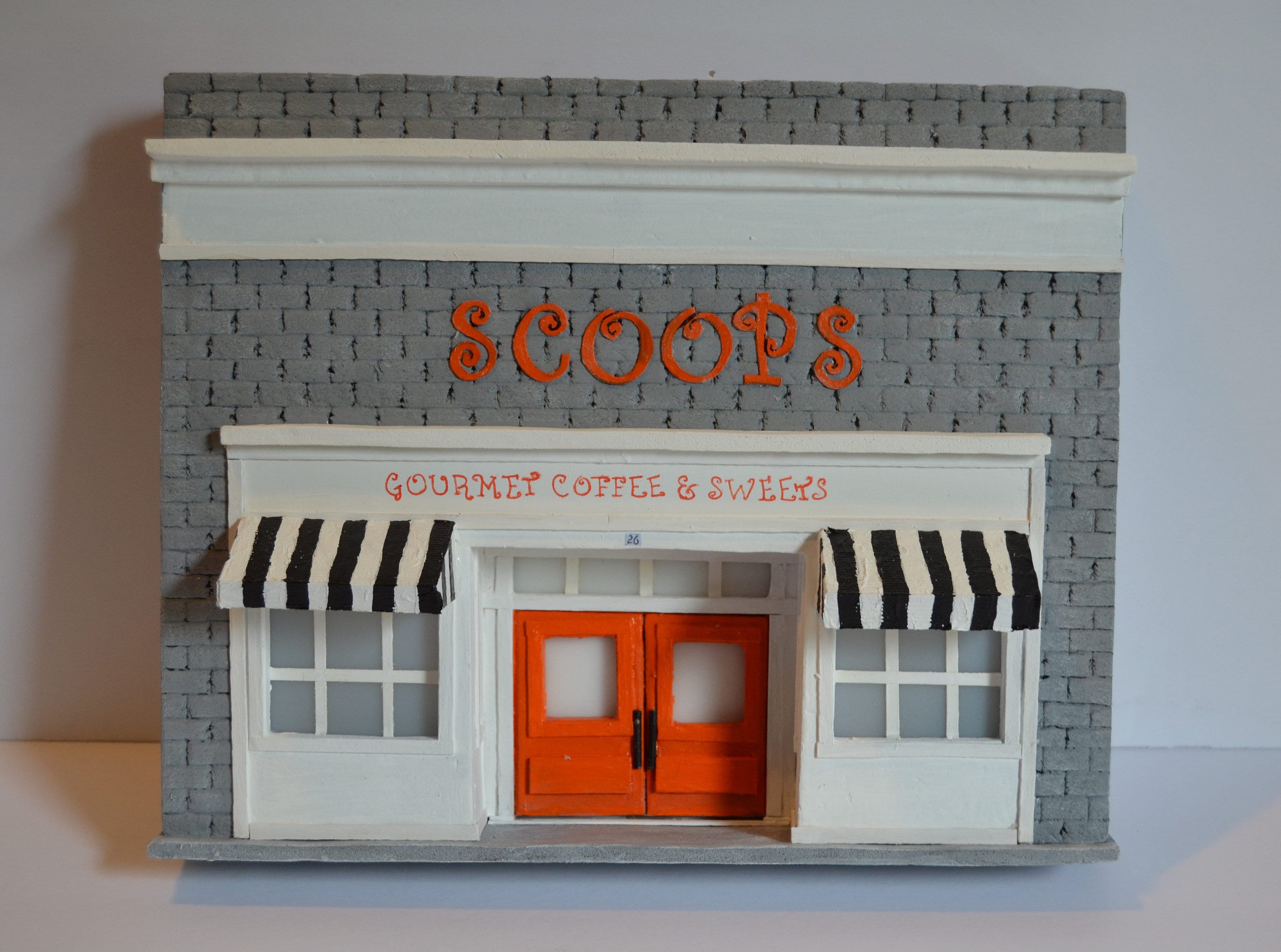 Scoops Ice Cream Shop Downtown Storefront Diorama Art Coffee - Etsy