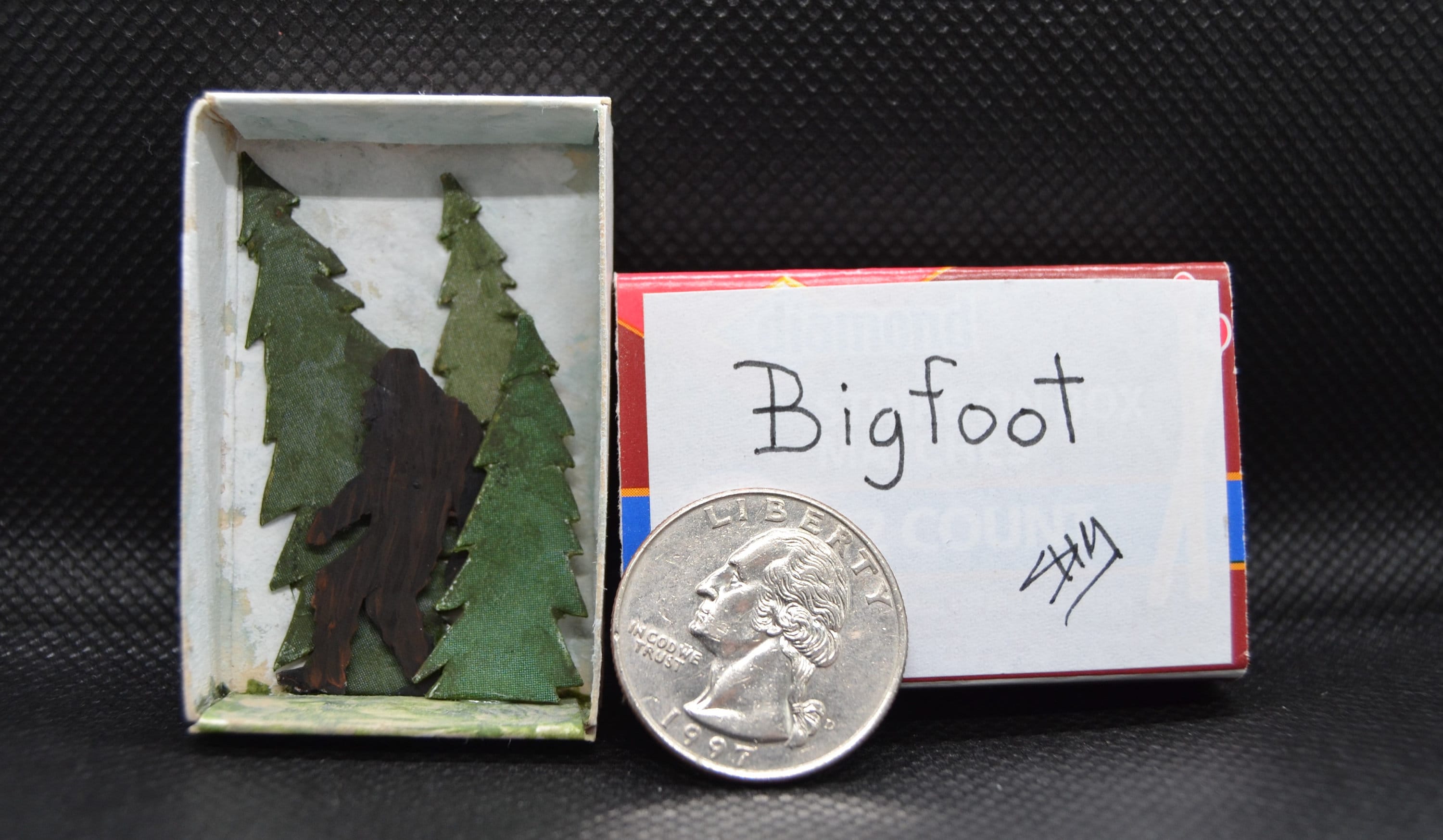 Bigfoot Cryptid Matchbox Art Diorama Recycled Art Miniature - Etsy