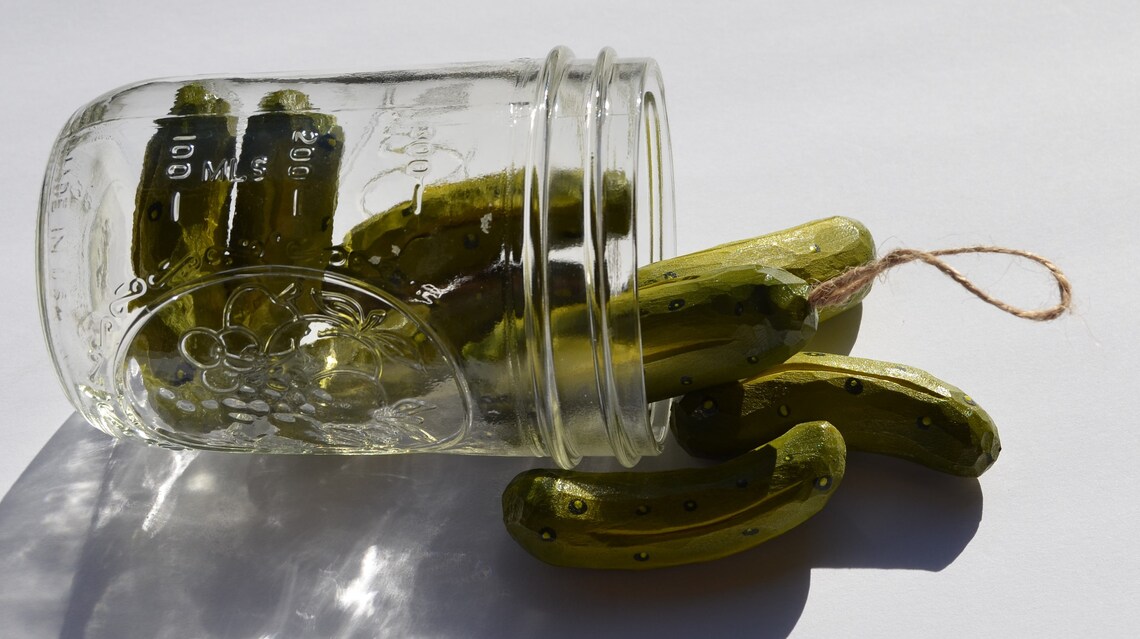 Hand Carved Wood Pickle Christmas Pickle Ornament Pickle - Etsy