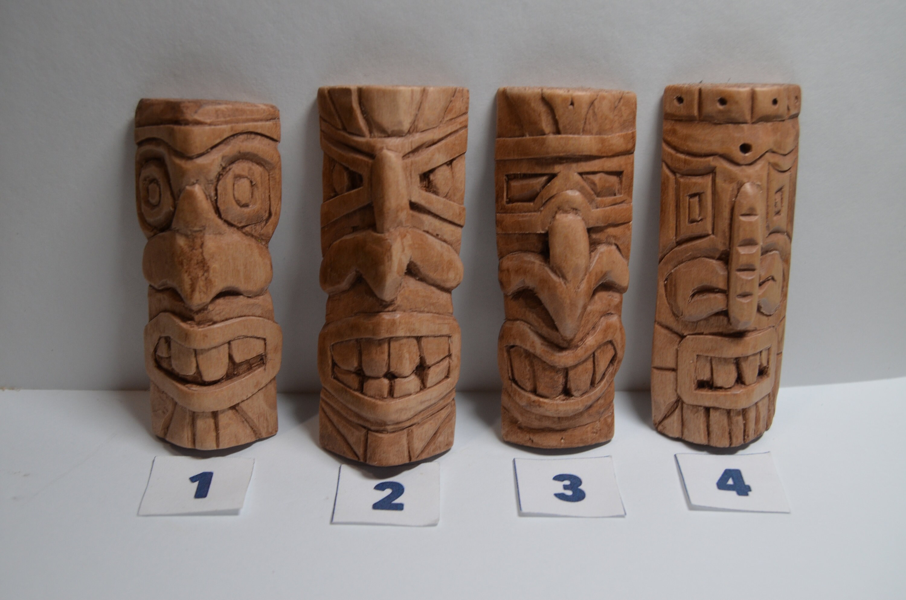 Tiki Magnet. Hand Carved Wood Tiki Totem Magnet Good Luck Magnet - Etsy