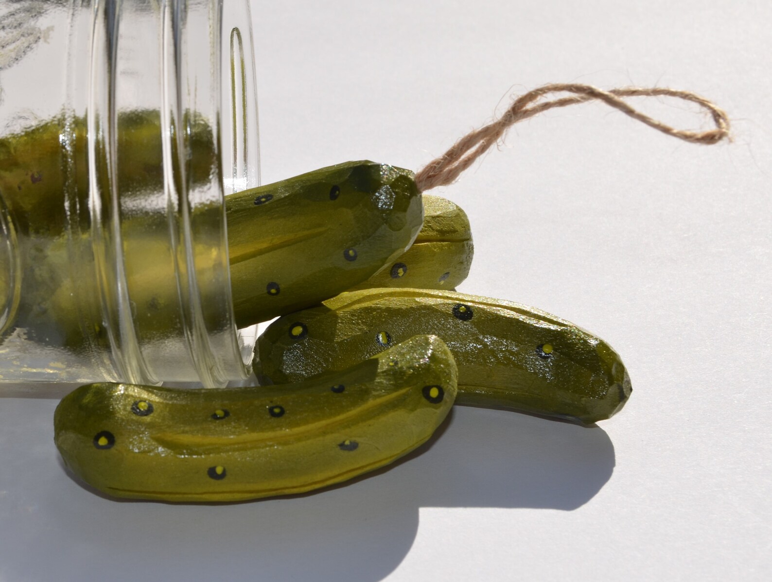 Hand Carved Wood Pickle, Christmas Pickle Ornament, Pickle Ball ...