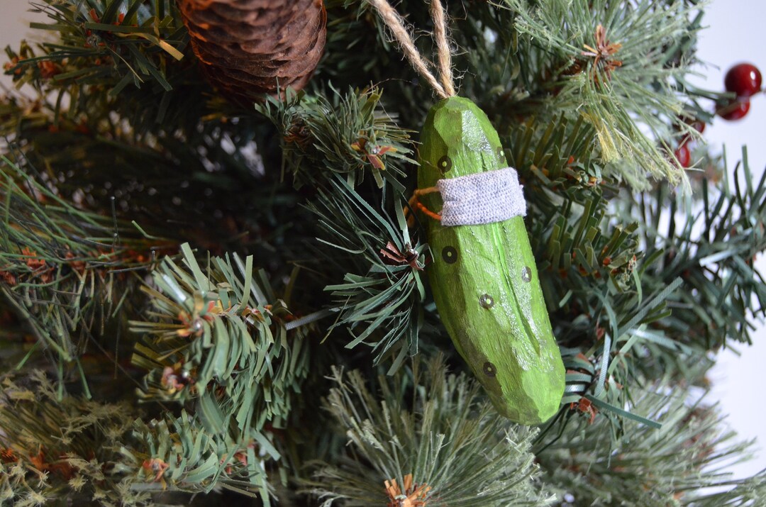 Dr. Pickle, Pandemic Pickle Hand Carved Wood Christmas Pickle Ornament ...