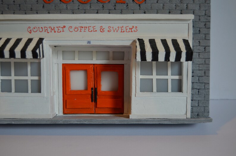 Scoops Ice Cream Shop Downtown Storefront Diorama Art Coffee - Etsy