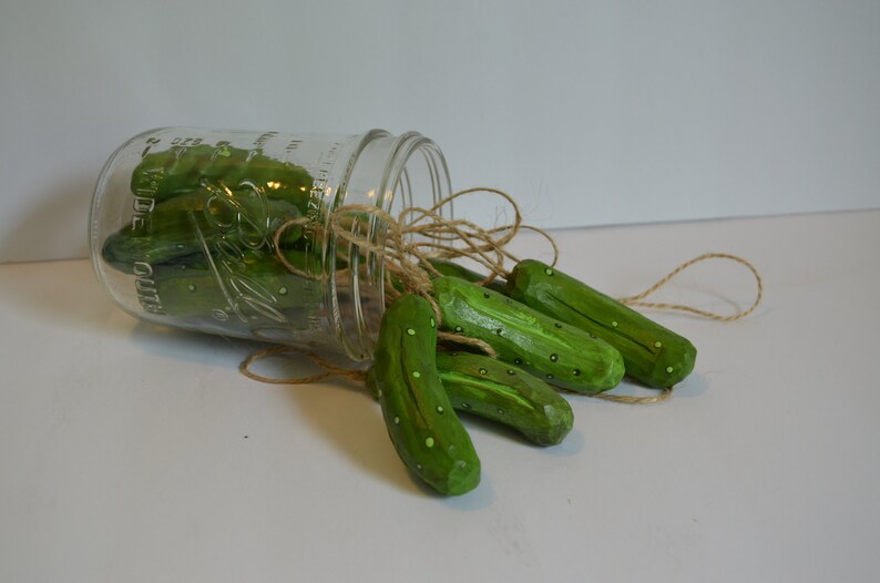 Hand Carved Wood Pickle Christmas Pickle Ornament Pickle - Etsy