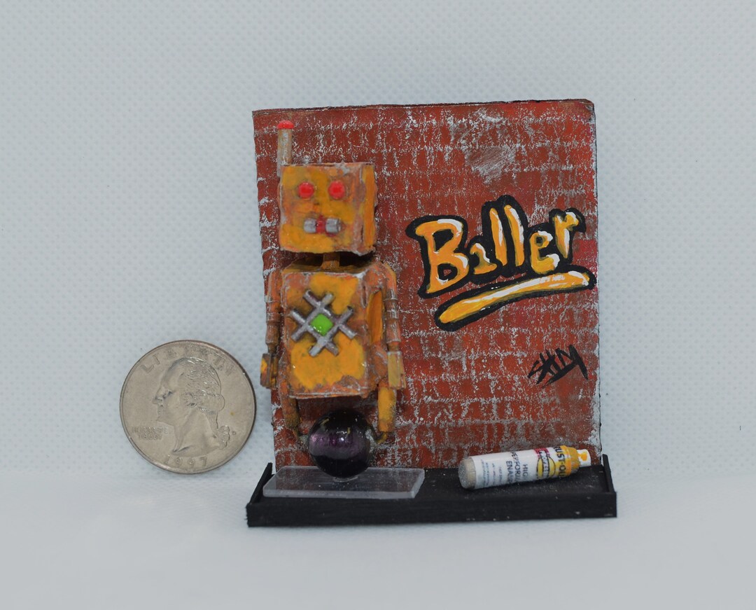 Graffiti Robot "baller" Micro Diorama Street Scene, Display Only, Not a ...
