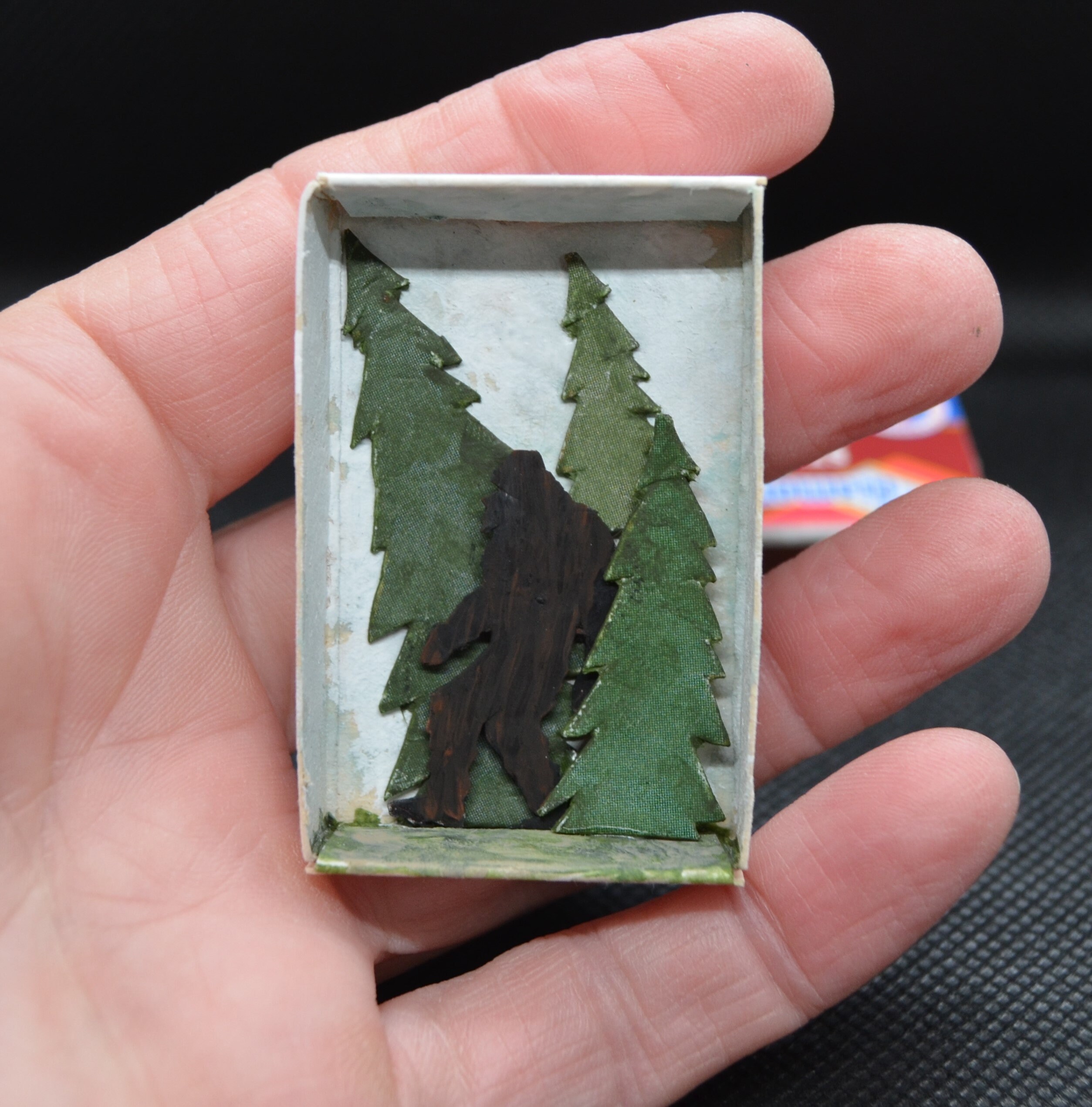Bigfoot Cryptid Matchbox Art Diorama Recycled Art Miniature - Etsy