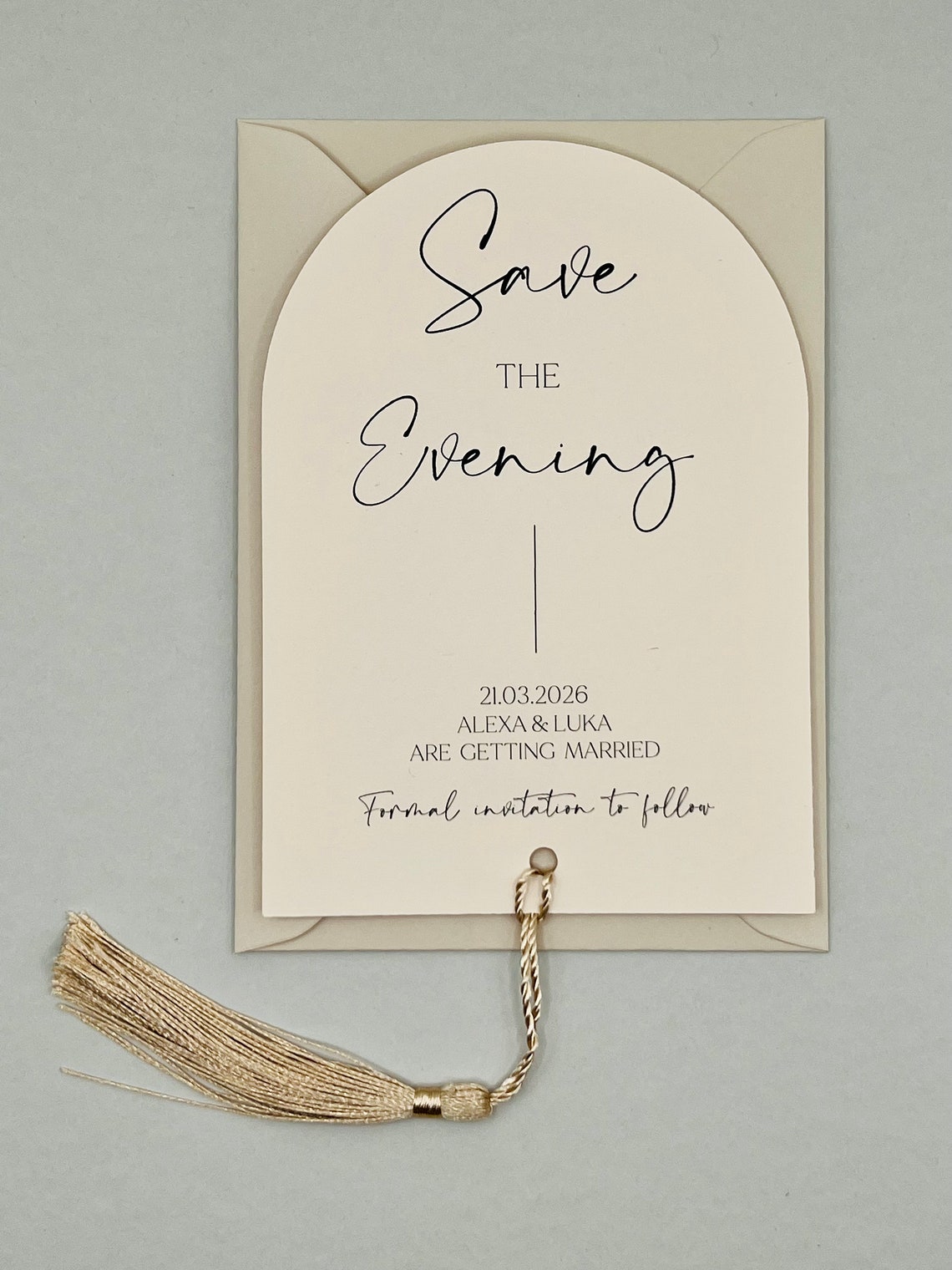 Tassel Save the Evening Cards Wedding Reception Rustic Save - Etsy UK