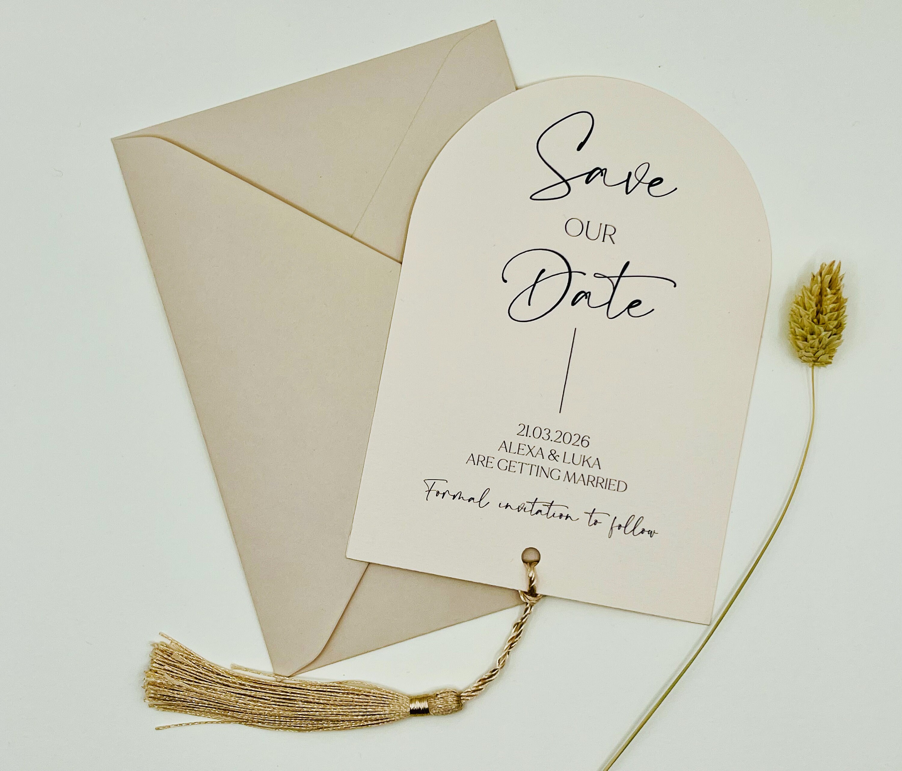 Tassel Save the Evening Cards Wedding Reception Rustic Save - Etsy UK