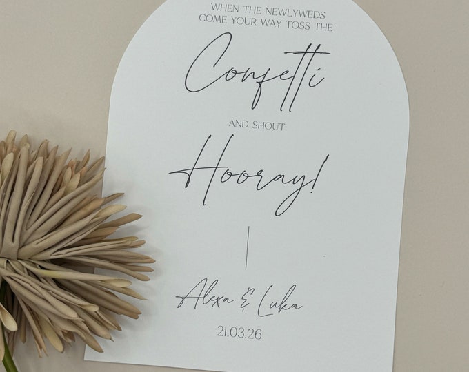 Confetti Sign - Etsy