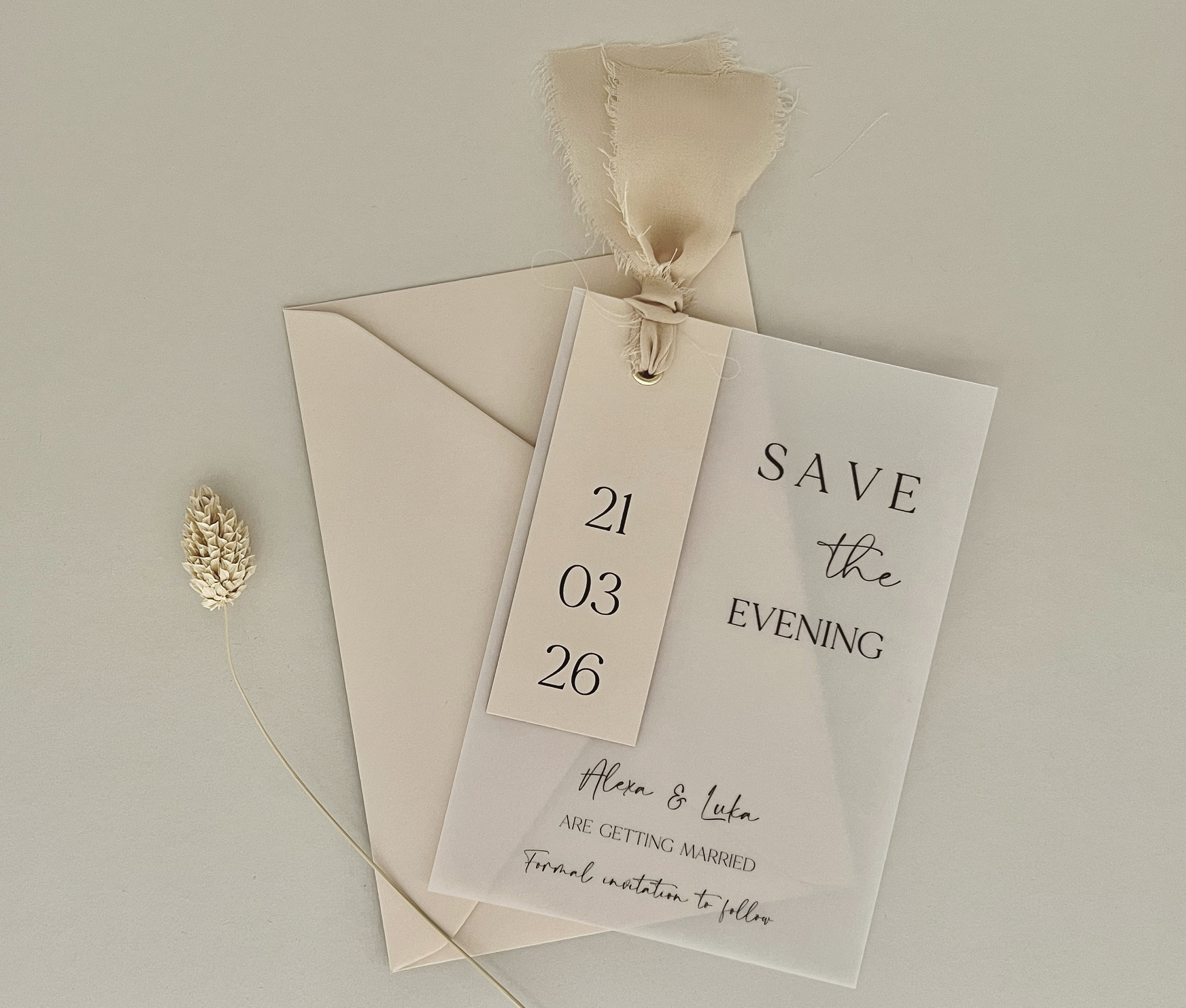 Sage Green Save the Date Ribbon Save the Date Cards Rustic - Etsy UK