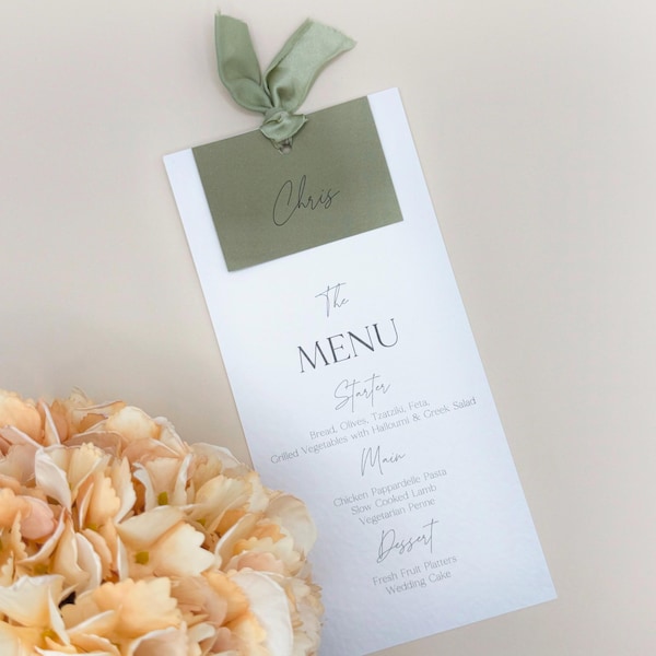Personalized Menu Cards - Etsy