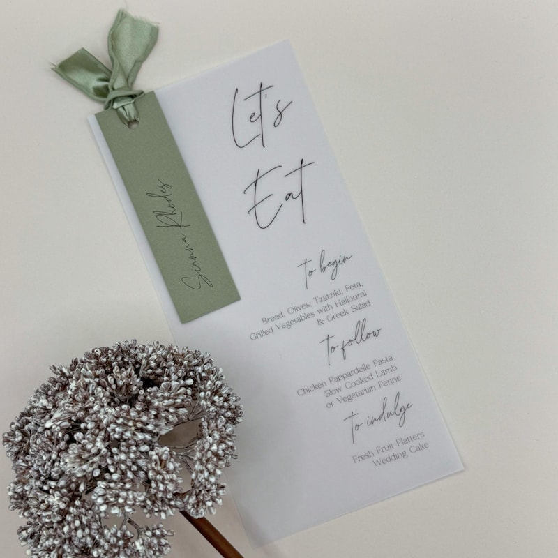 Buffet Menu Tags - Etsy