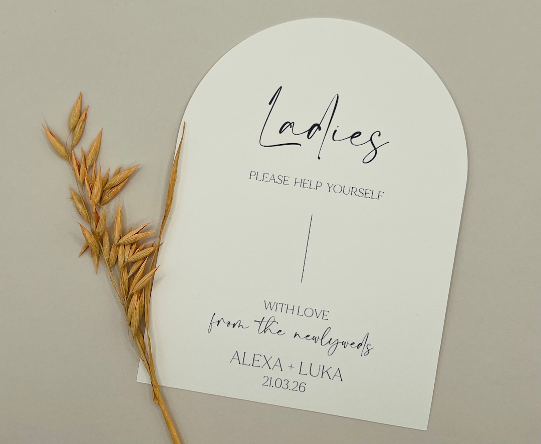 Ladies Wedding Toiletry Basket Sign Personalised Wedding - Etsy