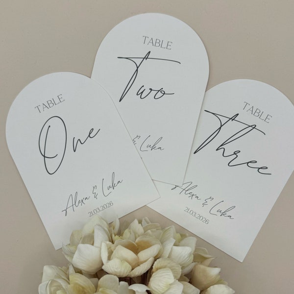 Table Number Cards - Etsy