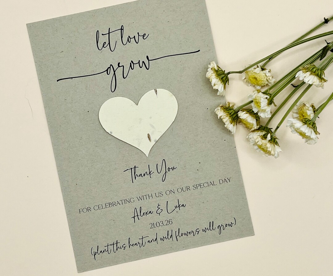 Flower Seed Wedding Favours Let Love Grow Seed Favours - Etsy