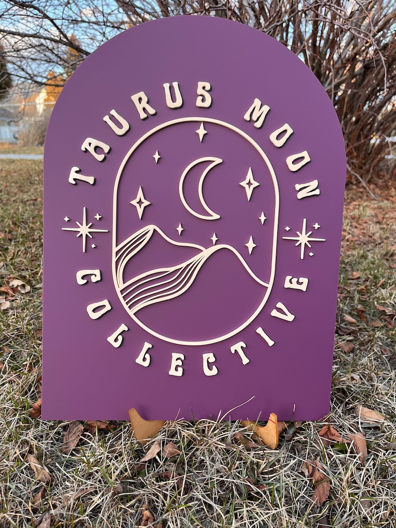 3D Acrylic Arch Business Sign - Etsy