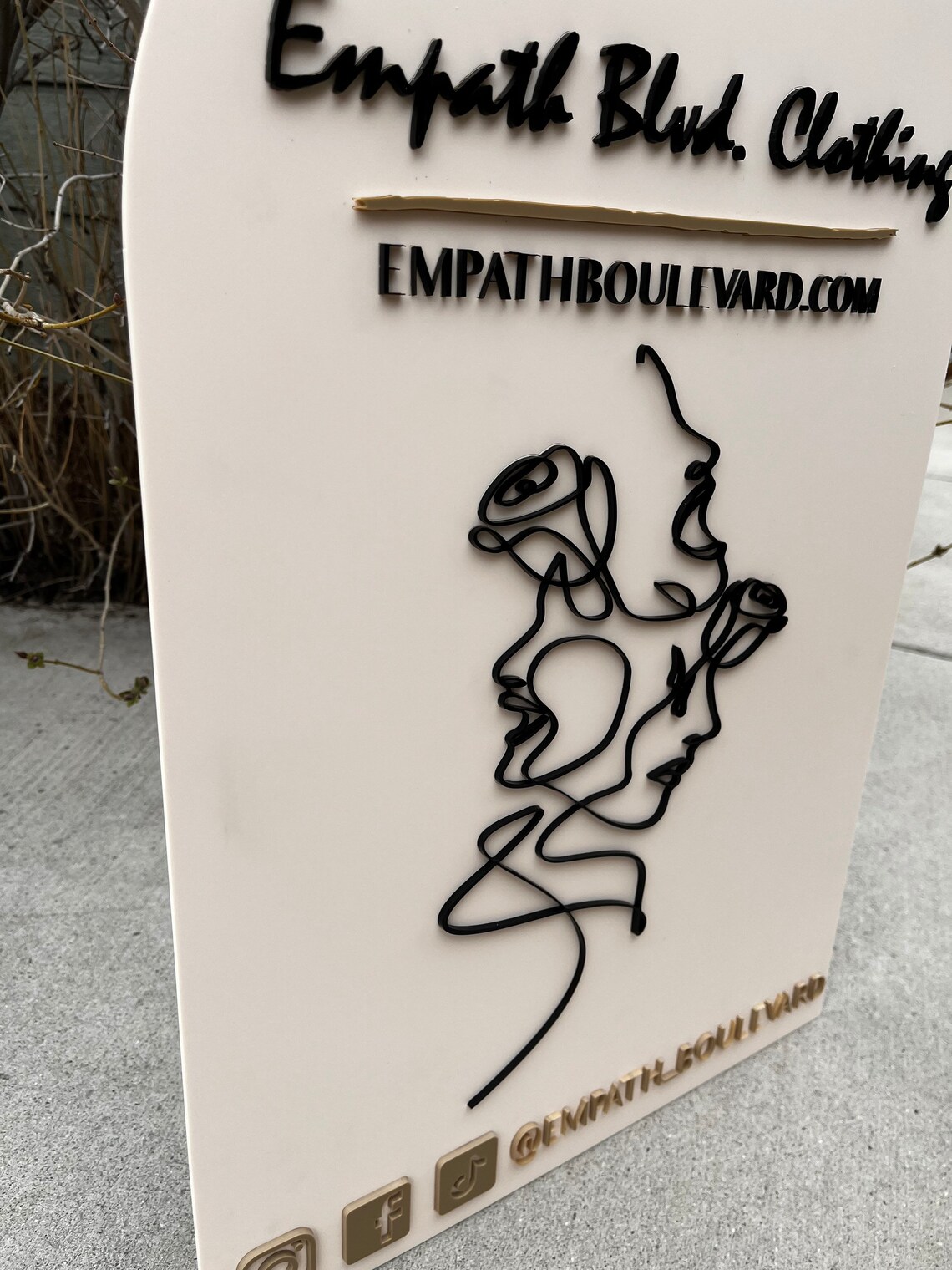 3D Acrylic Arch Business Sign - Etsy