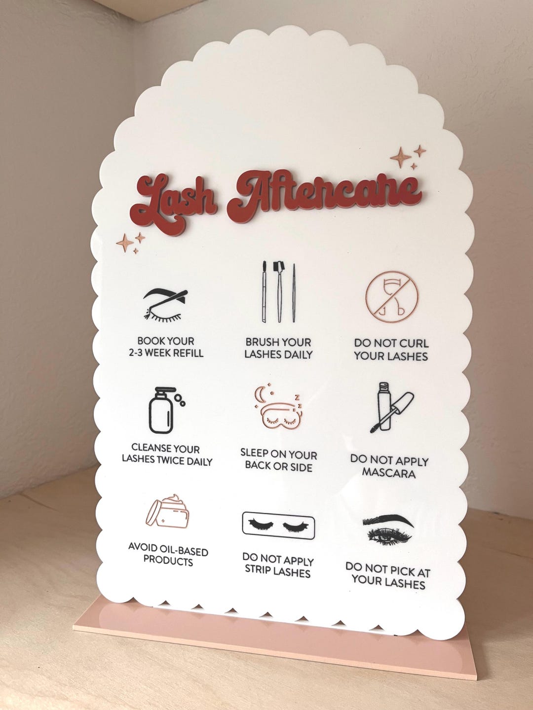 Lash After Care Signage - Etsy