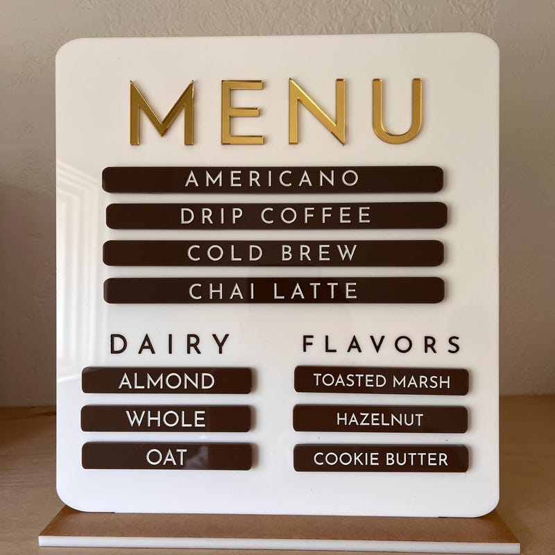 Magnetic Menu Board - Etsy