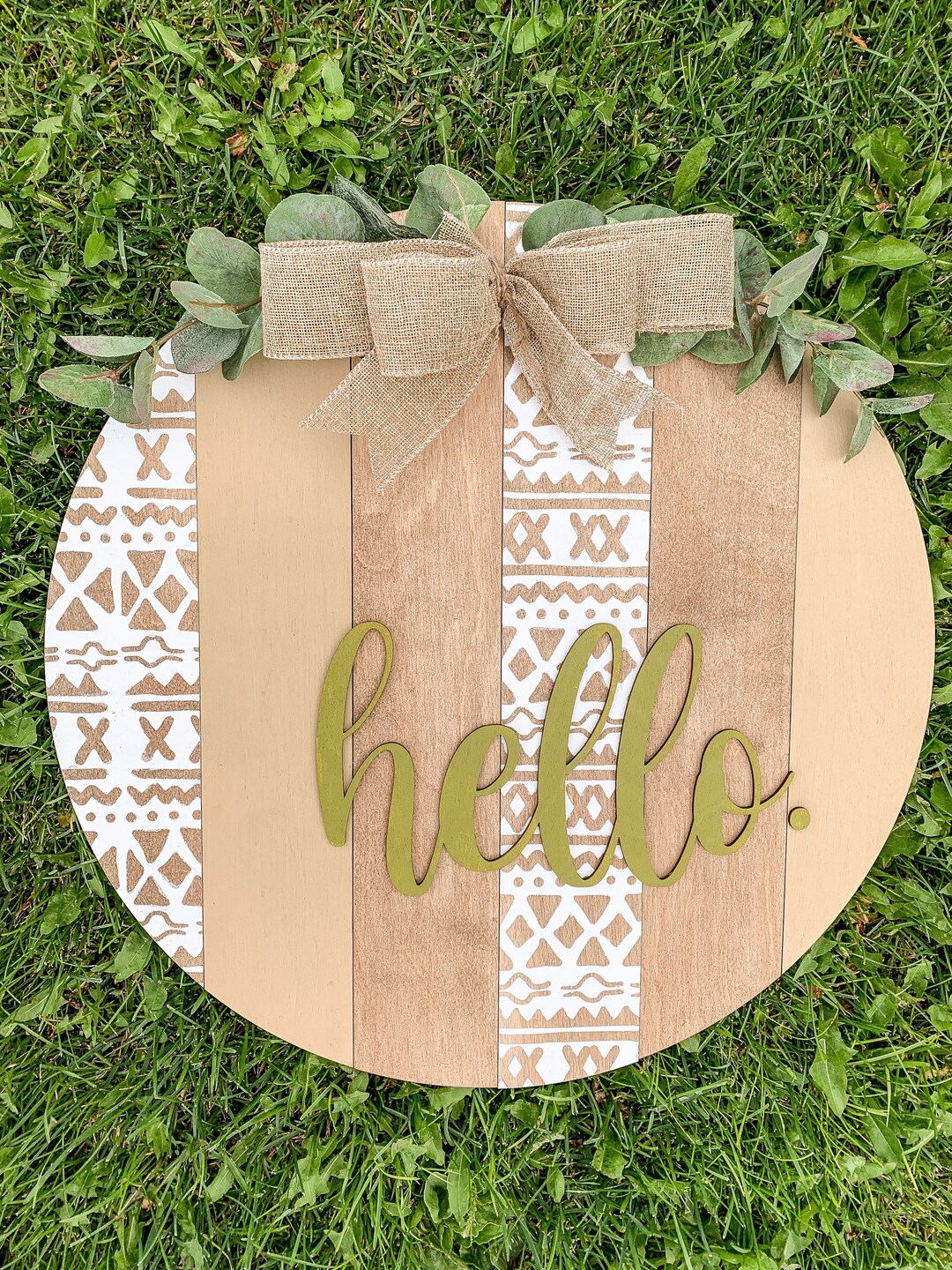 Boho Shiplap Round - Etsy