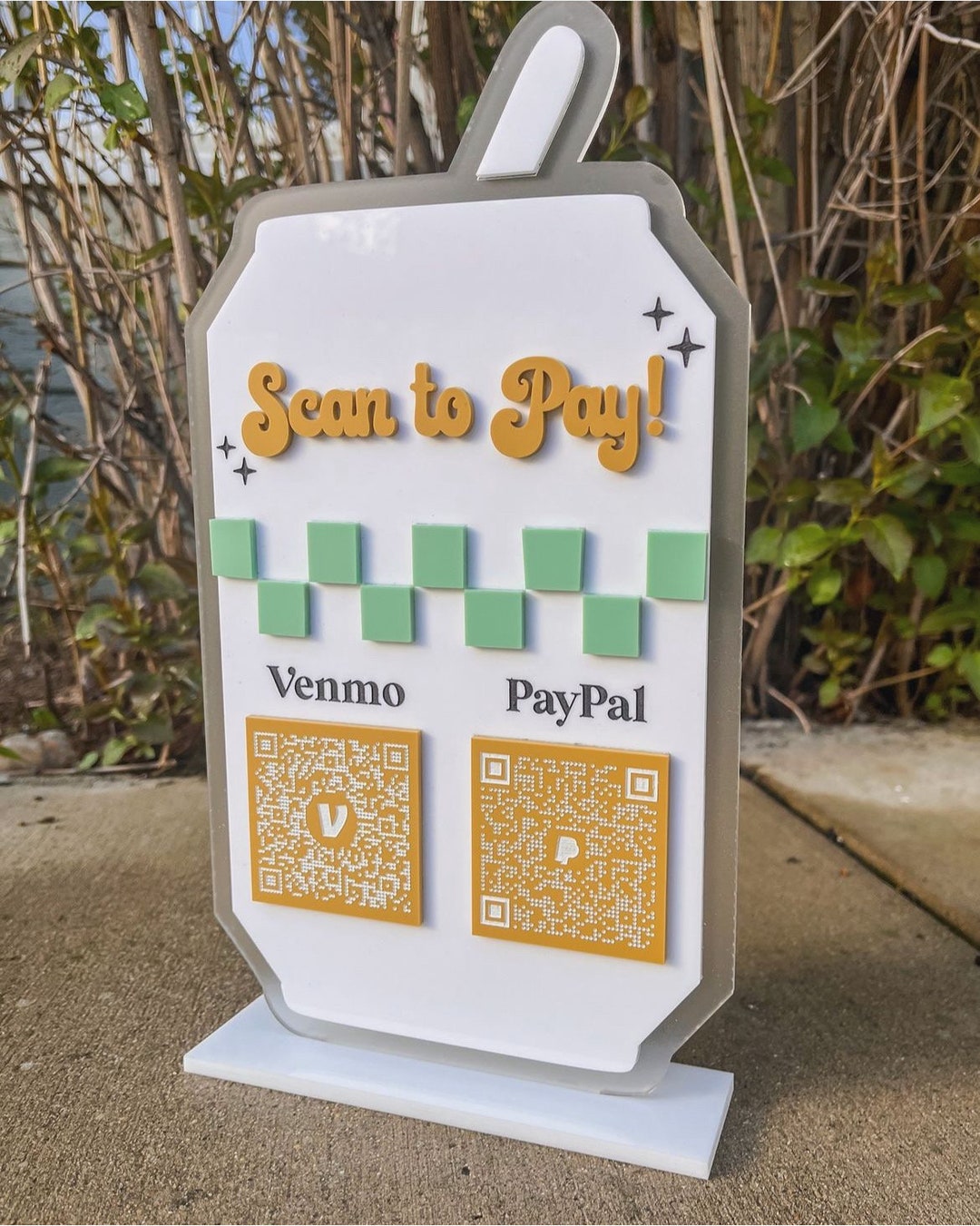 Custom Shape Scannable Business Sign - Etsy