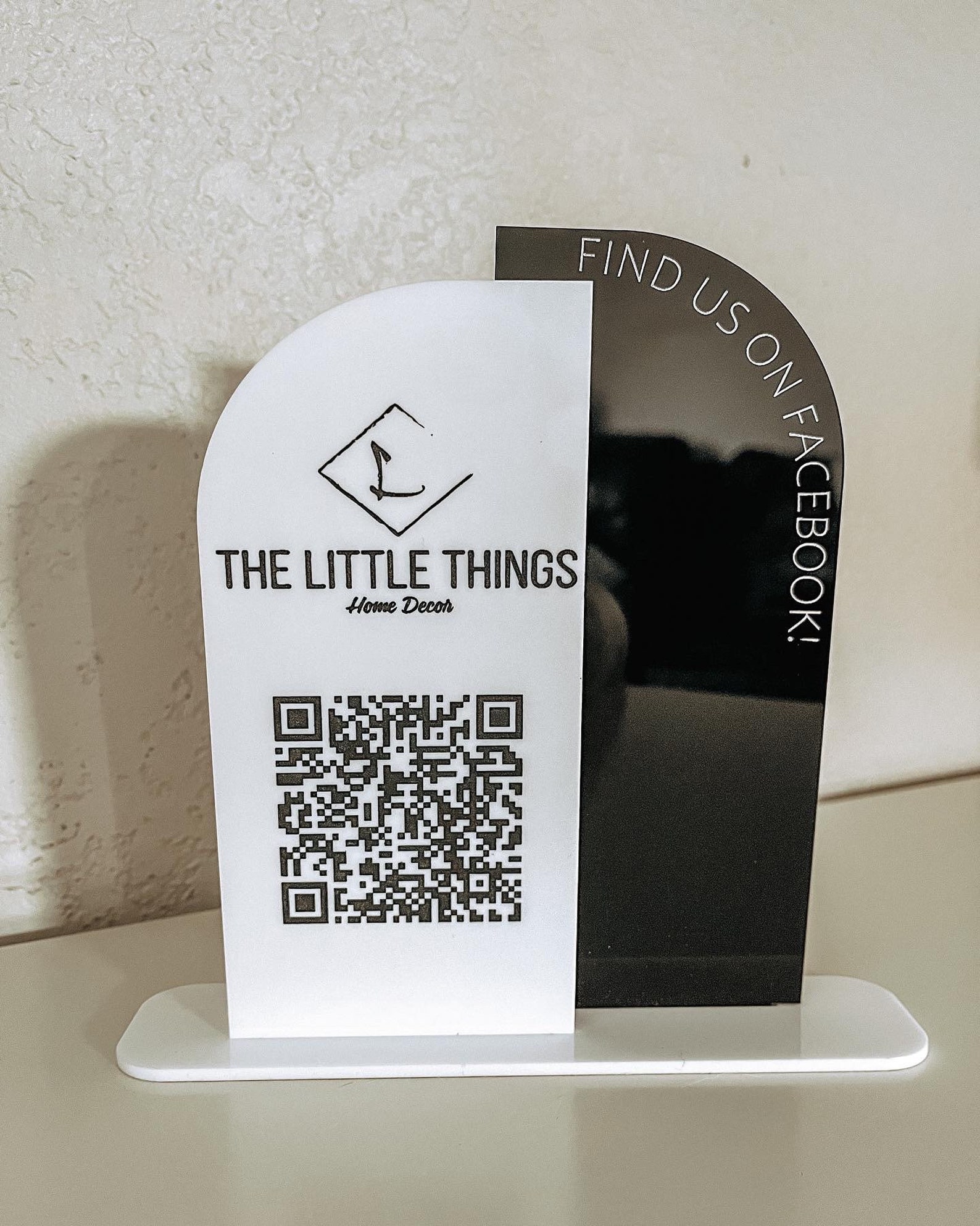 Scannable Arched Business Sign - Etsy