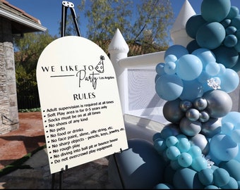 Outdoor Bounce House Rules Sign Printable Kids Play Rules Soft Play ...